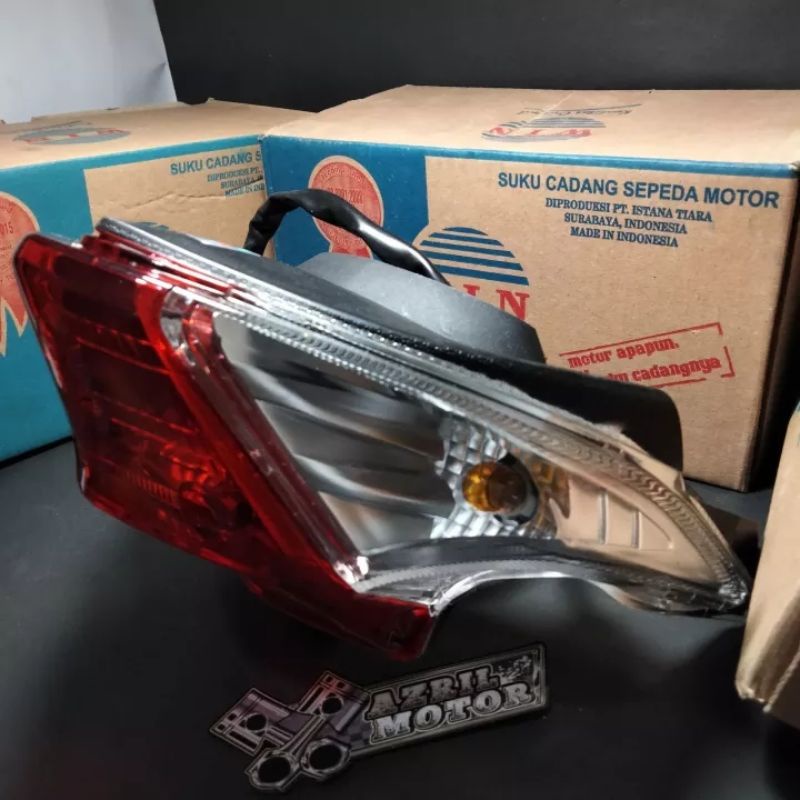 Jual LAMPU STOP STOP ASSY LAMPU BELAKANG SET BEAT KARBU MERK WIN ...
