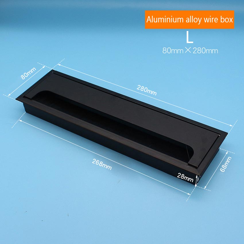 Jual Aluminium Tutup Lubang Kabel 8x28/16/8 L PVC Meja Kantor Kotak ...