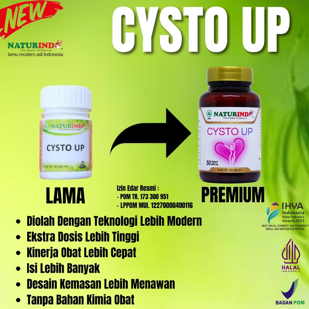 Jual Obat Herbal CYSTO UP NATURINDO (Spesialis Myom Kista) | Shopee ...
