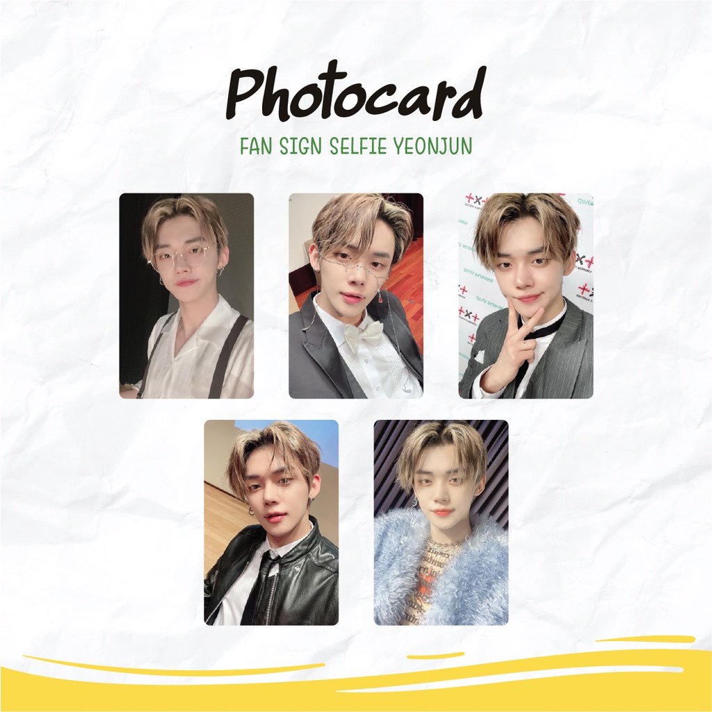 Jual Photocard TXT Fan Sign Selfie Yeonjun | Shopee Indonesia