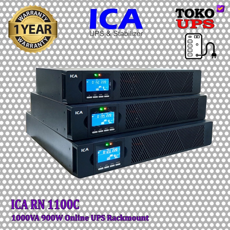 Jual UPS ICA RN 1100C RN1100C 1000VA 900W Online Sinewave Rackmount ...