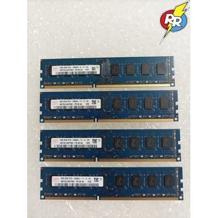 Jual Ram Pc 4 GB DDR3 PC3 10600U Double ic Merk Hynix mantap seragam ...