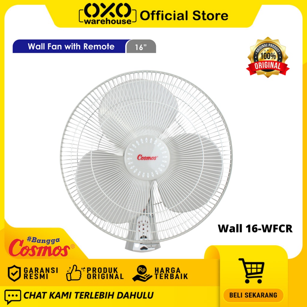 Jual Cosmos Kipas Angin Dinding 16-WFCR Remote Garansi Resmi Wall/Fan ...