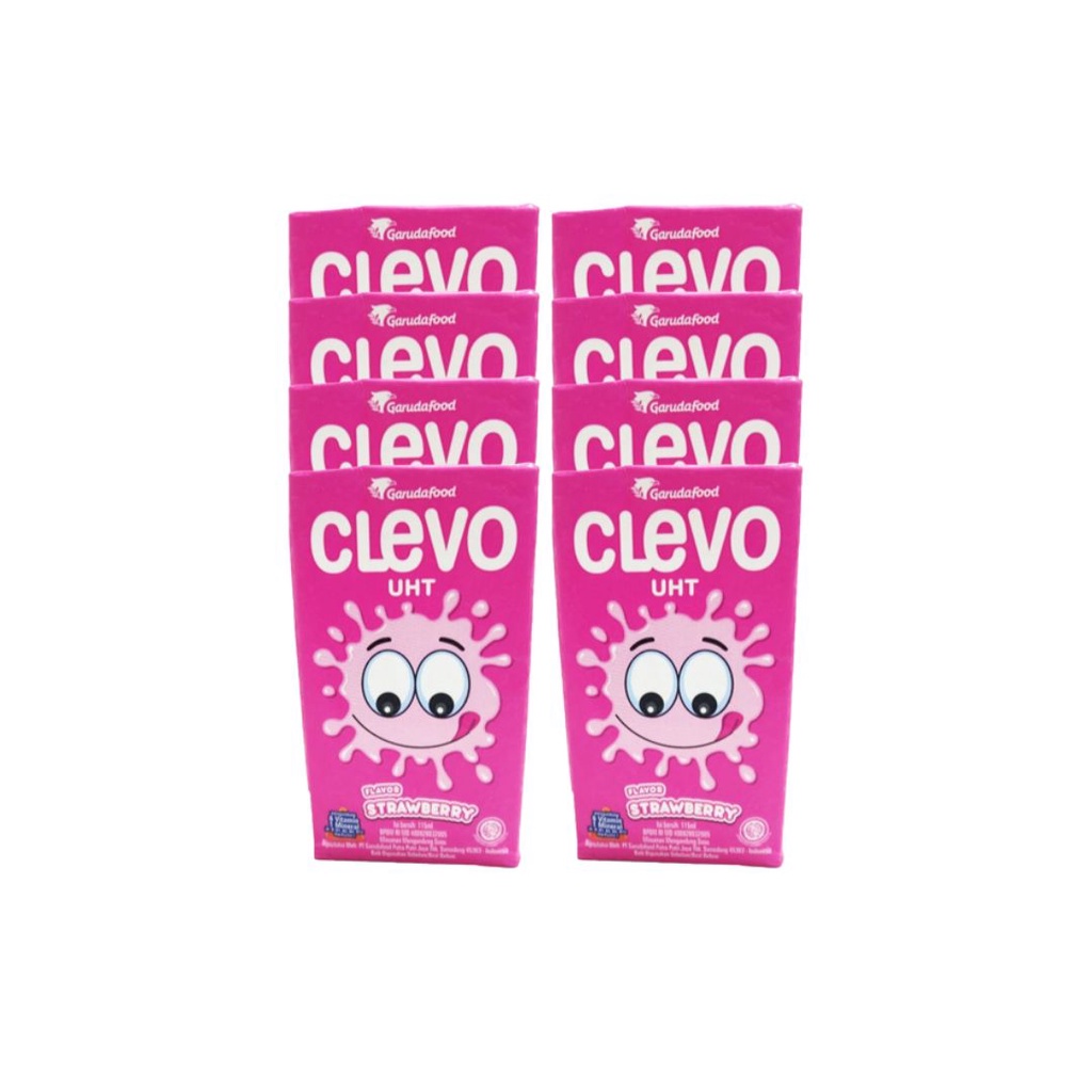Jual Clevo Susu UHT Rasa Stroberi 8 x 115 mL | Shopee Indonesia