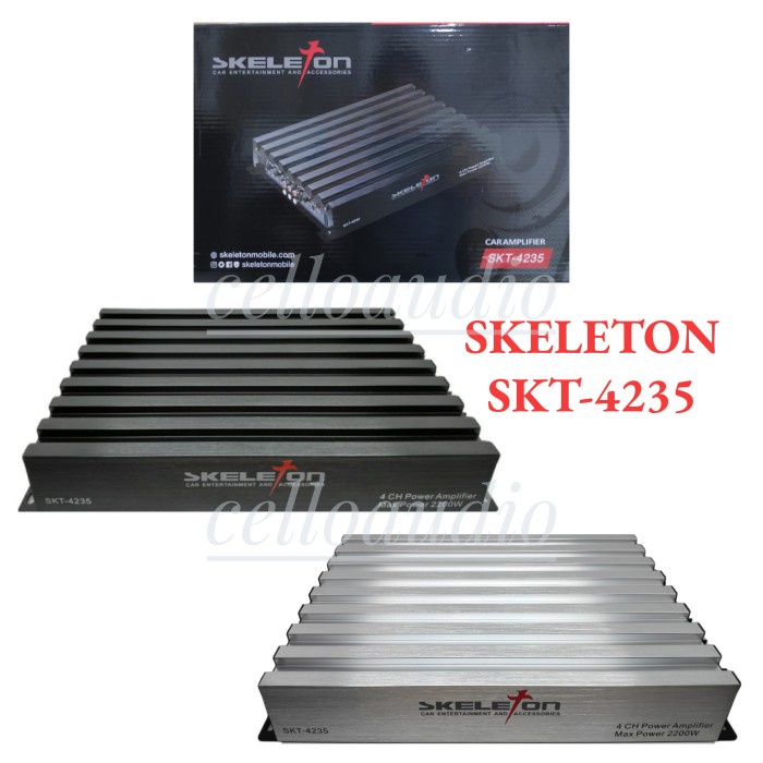 Jual Power Amplifier Power Amplifier 4 Channel Skeleton Skt-4235 2200 Watt Mobil Skt 4235 ...