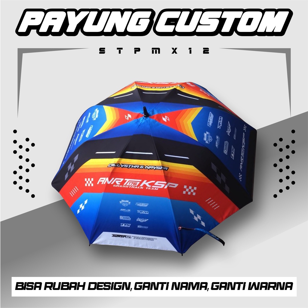 Jual [ payung custom satuan ] payung jumbo besar event desain gambar ...