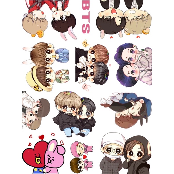 Jual Stiker BTS ( Sudah Cutting) Shiper Taekook Vmin Namjin Sope Jikook ...