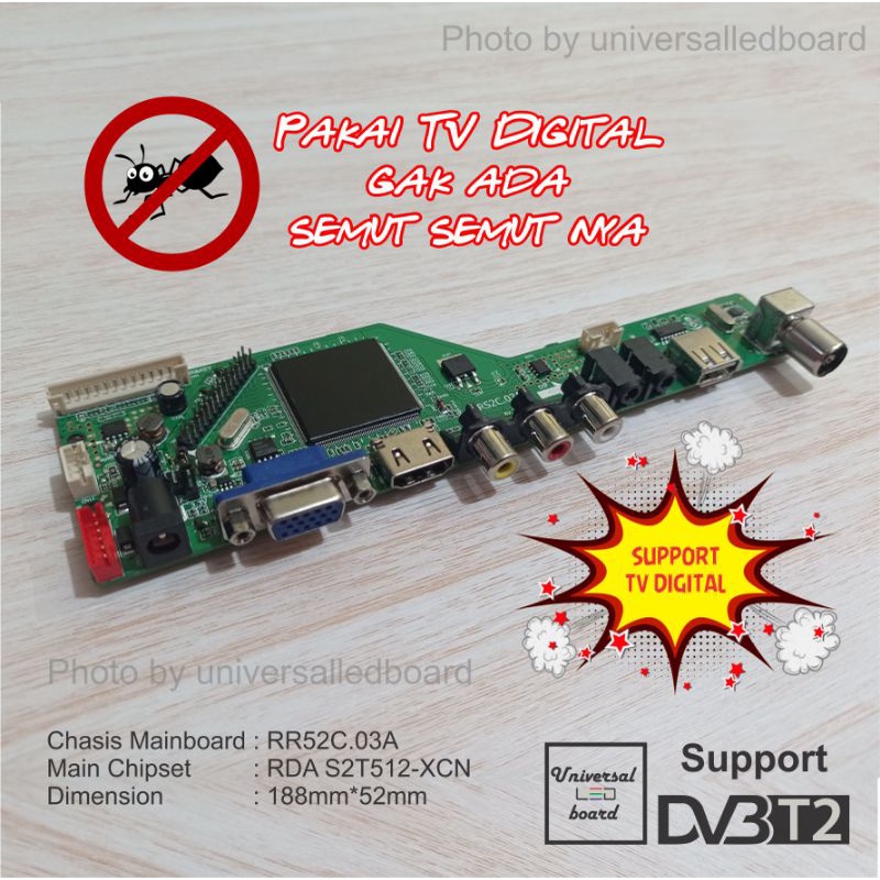 Jual Mainboard universal LCD LED support TV Digital DVBT2 | Shopee ...