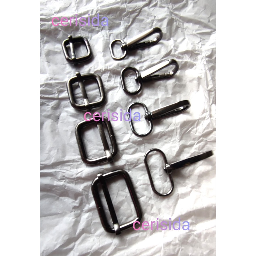 Jual MATERIAL KAIT DAN RING GESER WARNA BLACK NIKEL/BN ( HARGA PER 1 ...