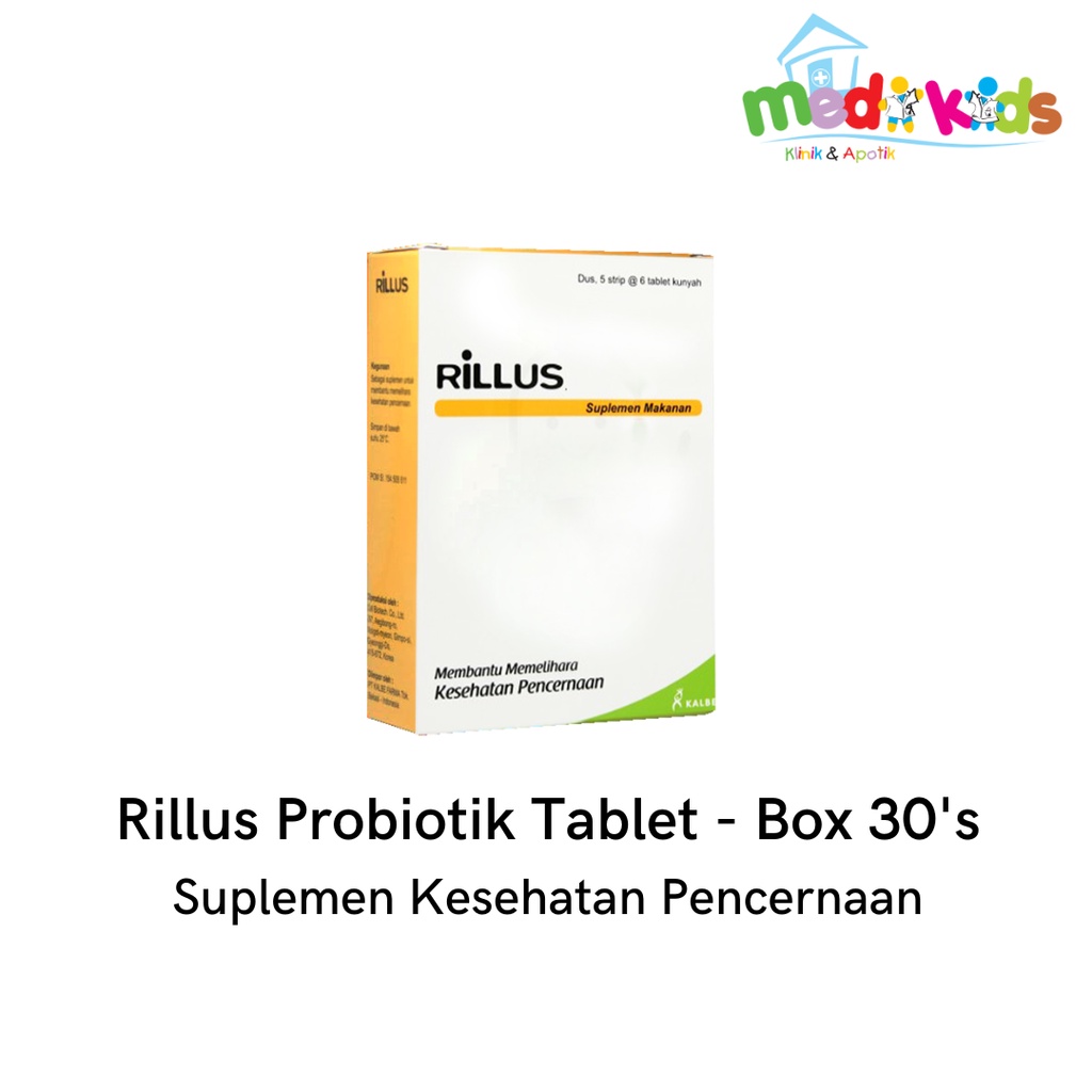 Jual Rillus Tablet Probiotik Pencernaan - Strip Box | Shopee Indonesia