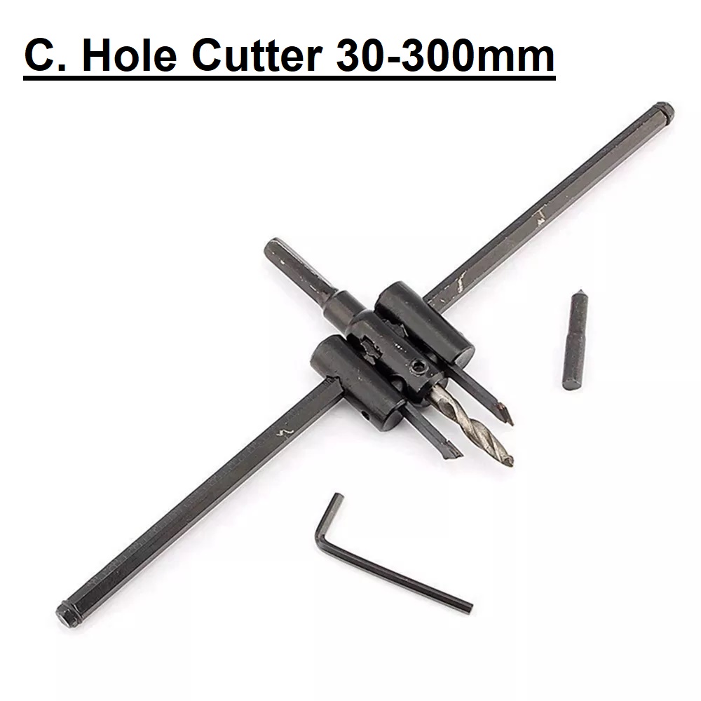 Jual Mata Bor Jangka Hole Cutter Adjustable Circle Hole Cutter ...