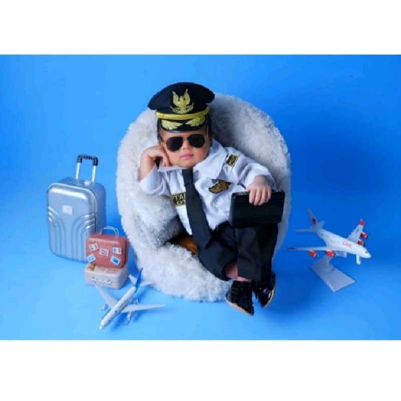 Jual baju pilot newborn baju pilot bayi baju pilot anak properti foto ...