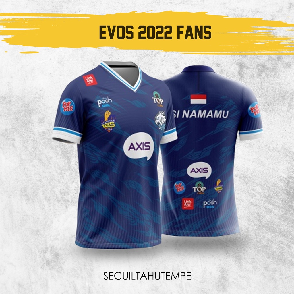Jual JERSEY KAOS EVOS FANS 2022 BEBAS CUSTOM NAMA BOLEH GANTI LOGO ...