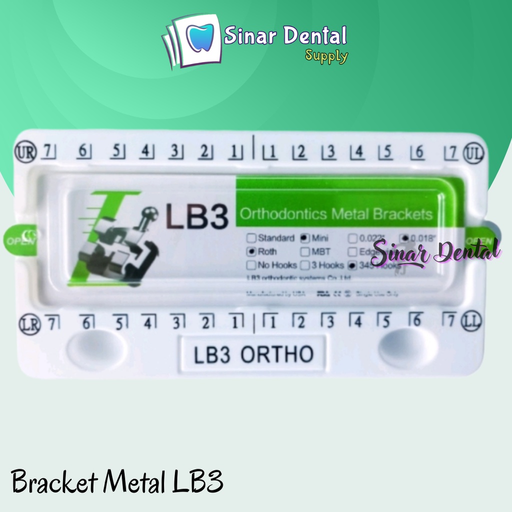 Jual Bracket Behel Gigi Metal LB3 Ortho Mini Roth | Shopee Indonesia