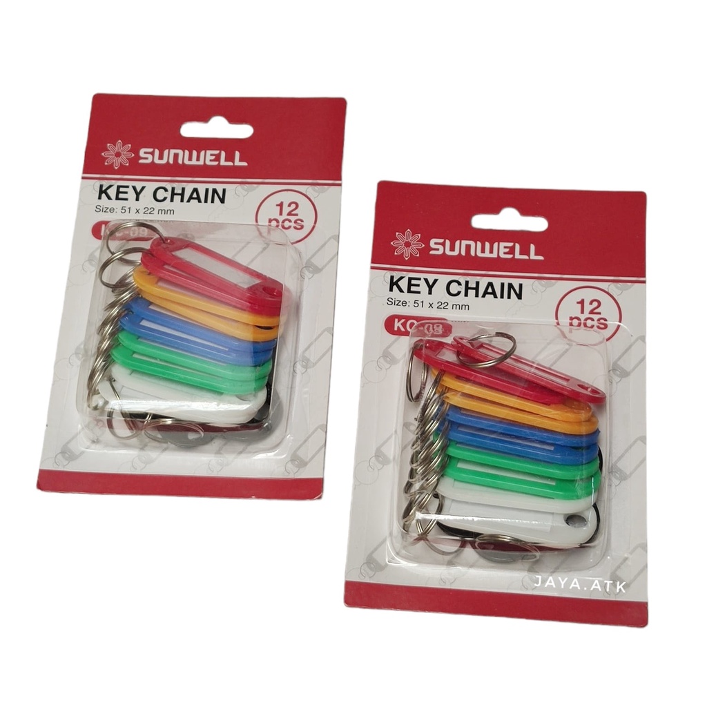 Jual GANTUNGAN KUNCI KEY RING WARNA 12 PCS KEY LABEL NAMA LOKER MURAH ...