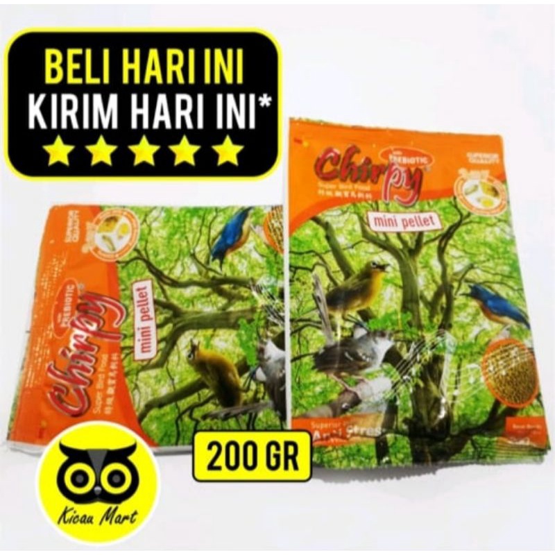 Jual Chirpy mini pelet kuning ciklat pur kicau cp cirpy voer ocehan ...