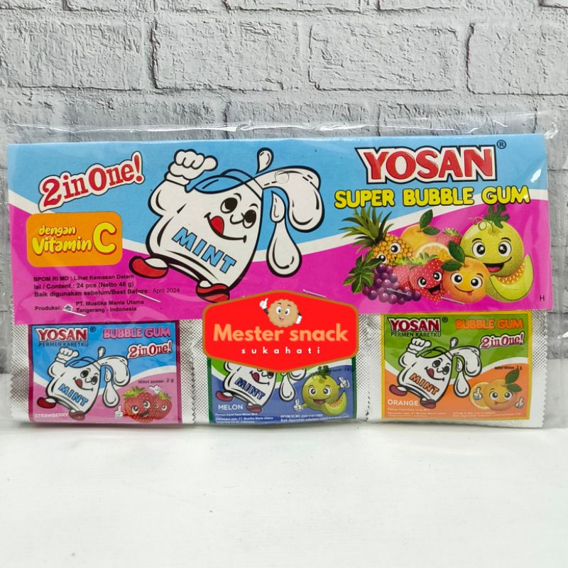 Jual Permen Karet Yosan 2 in 1 | Shopee Indonesia