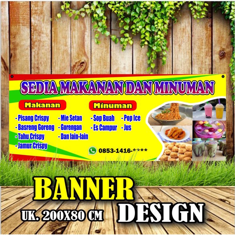 Jual Spanduk Banner Jualan Aneka Makanan dan Minuman, Warung Makanan ...