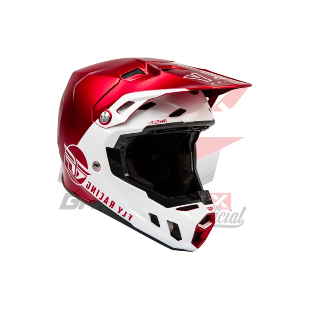 Jual HELM FLY FORMULA CC CENTRUM HELMET 23 - METALLIC RED WHITE ...