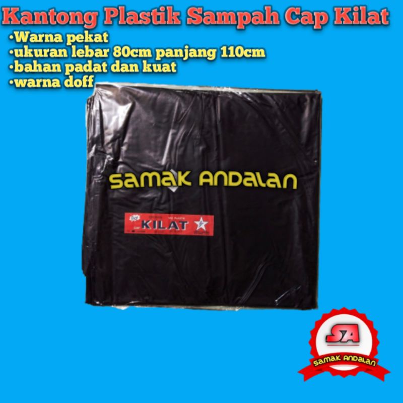 Jual [PerPACK] plastik sampah bintang kilat original 80x110 tebal 04 ...