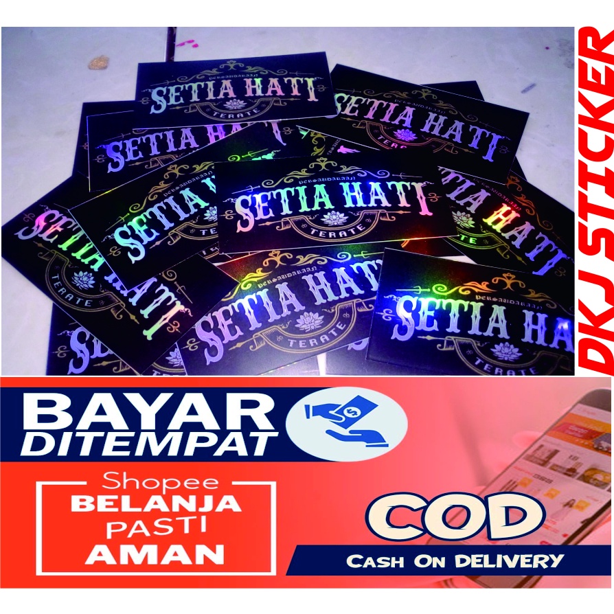 Jual stiker psht setia hati hologram printting | Shopee Indonesia