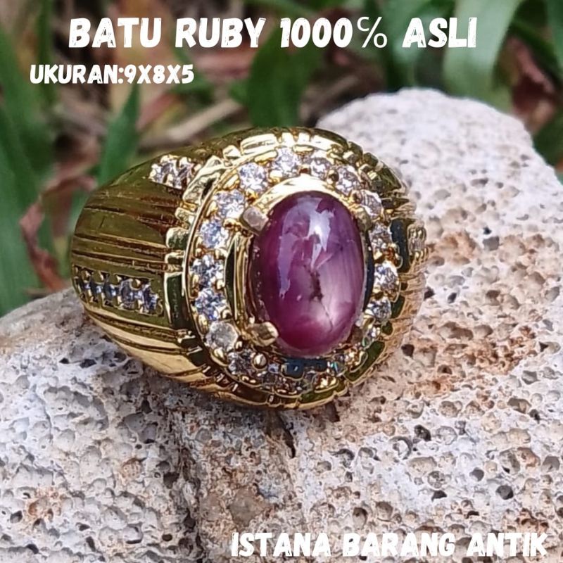 Jual BATU PERMATA RUBY STAR ASLI NATURAL 100% | Shopee Indonesia