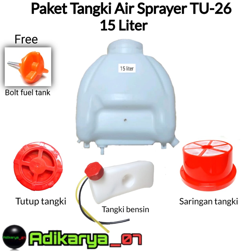 Jual PAKET Tangki Air Sprayer TU26 Tabung Sprayer TU26 3WZ4 15 LITER ...