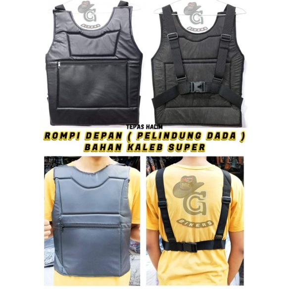Jual Rompi Motor Pelindung Dada Single Layer Kantong Besar di Tengah ...