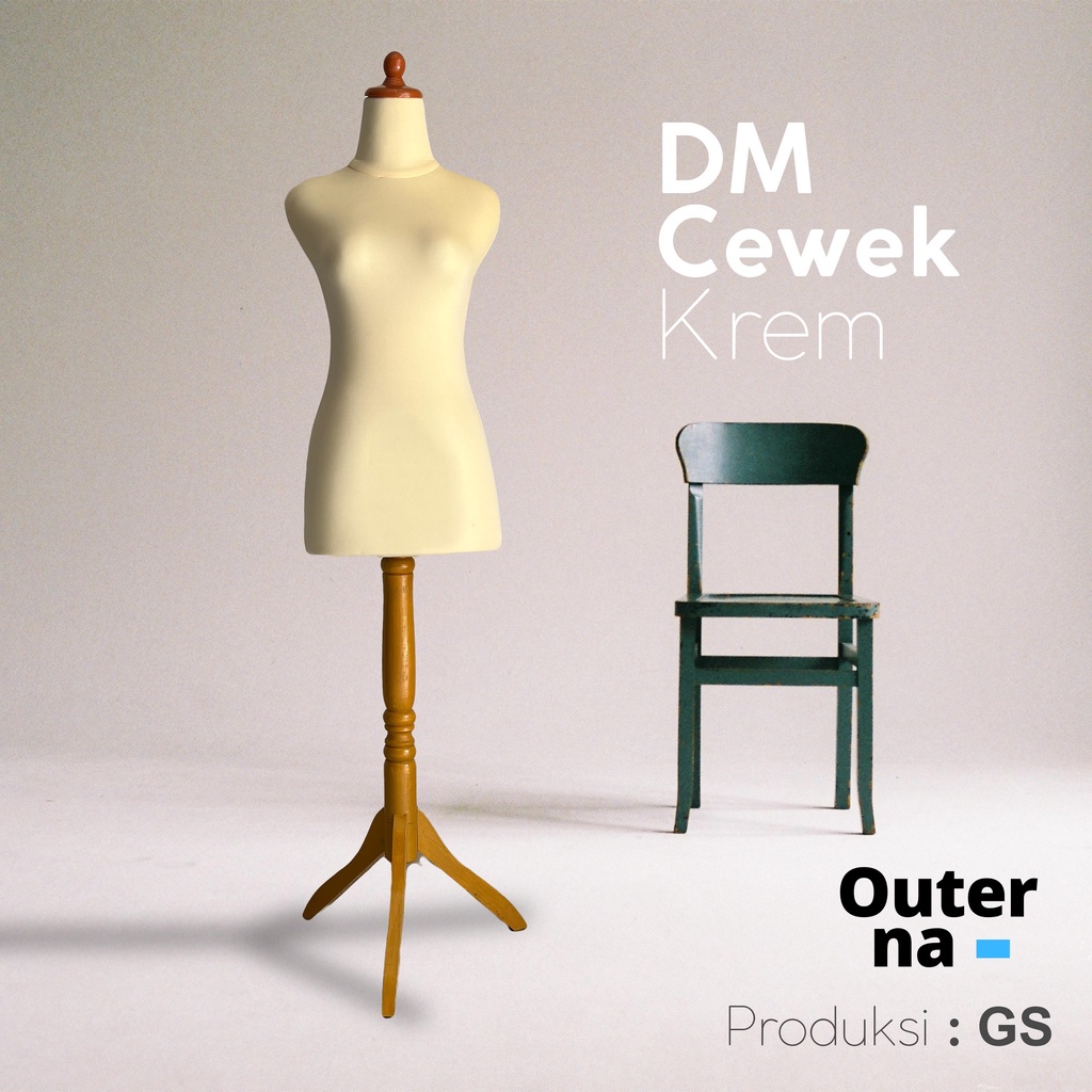 Jual Manekin Wanita Dewasa DM Krem Kaki Besi / kayu | Patung Baju ...