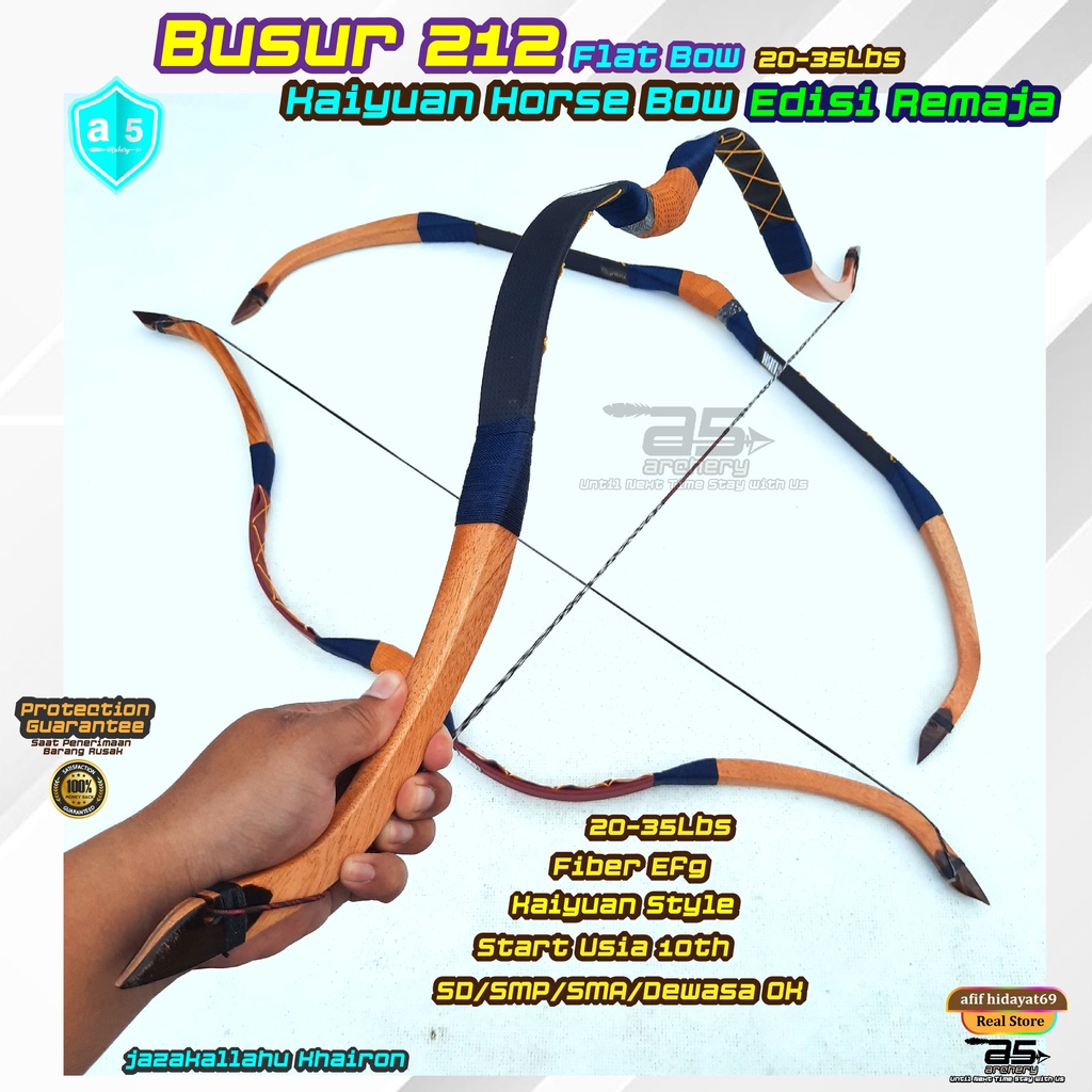 Jual Busur Fiber Flat Edisi Remaja Tipe Kaiyuan 20Lbs- 30Lbs Mulai Usia ...