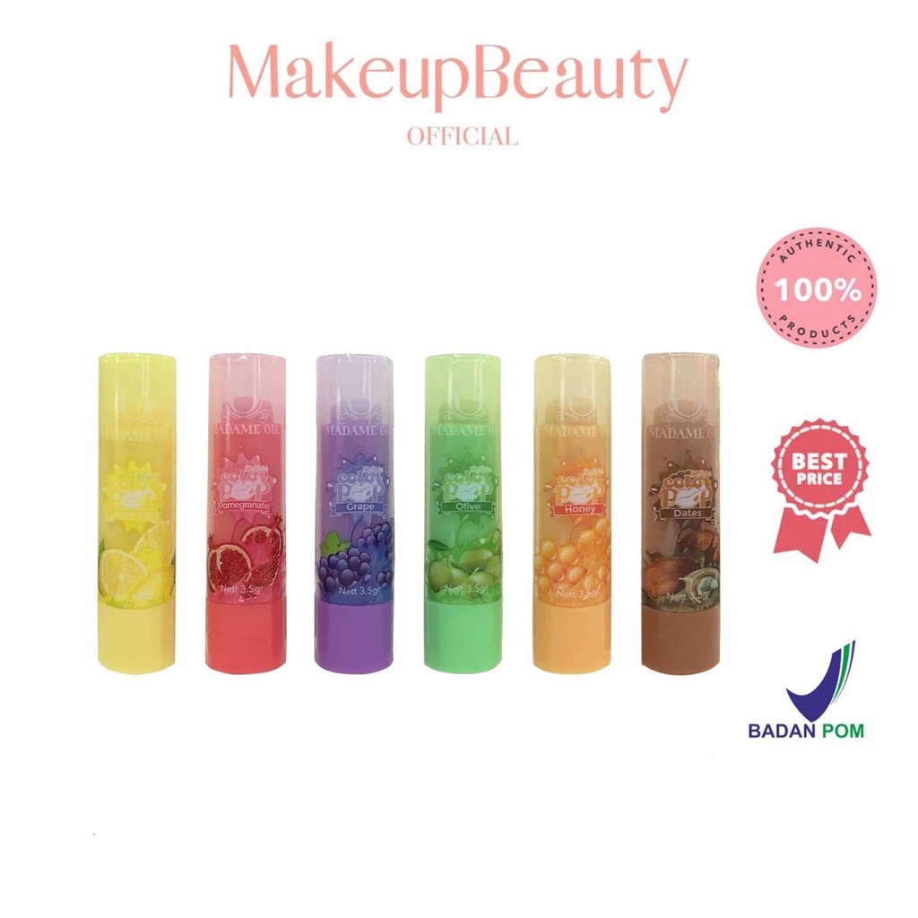 Jual MADAME GIE Color Pop Lip Balm Fruity Series | Shopee Indonesia