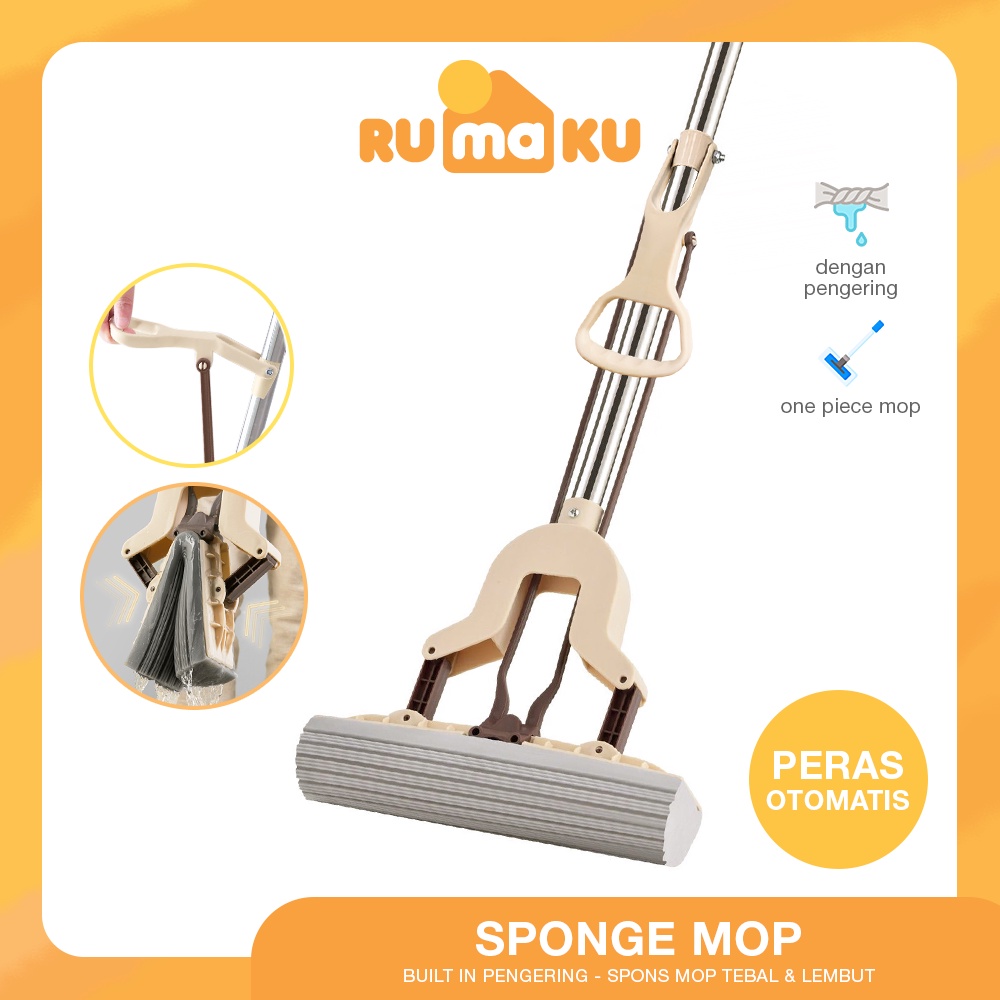 Jual Rumaku Alat Pel Lantai Spons Ultra Mop Spongy Brown - Pel Lantai ...