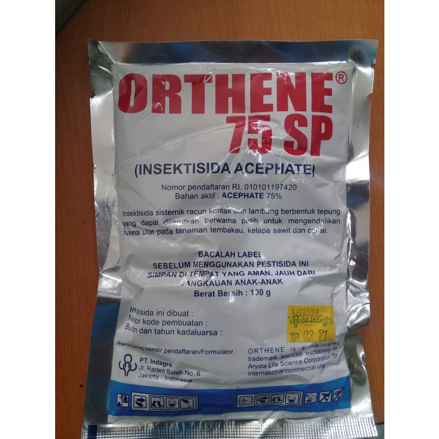 Jual INSEKTISIDA ORTHENE, ORTIN, 75 SP KEMASAN 100 GR | Shopee Indonesia