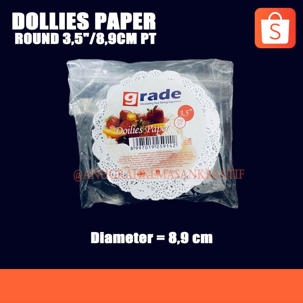Jual Kertas Renda Doilies Paper 3,5 Inch Putih - Coklat (250 Pcs ...