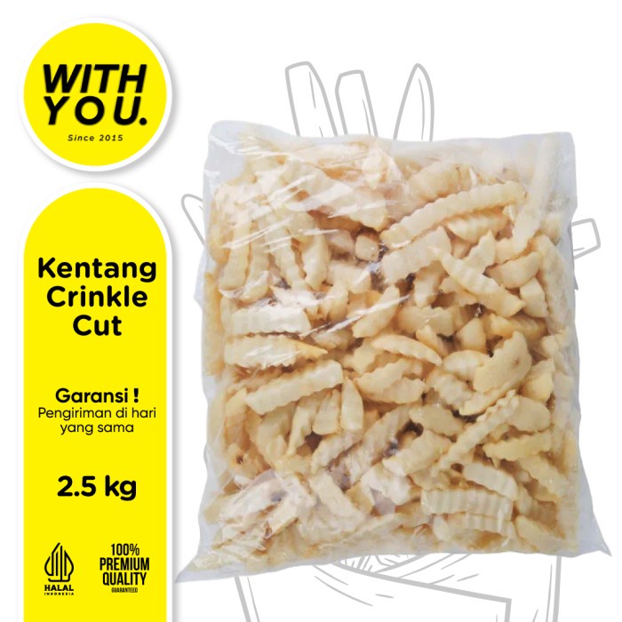 Jual Kentang Goreng Crinkle Cut French Fries Kemasan 2.5 kg | Shopee ...