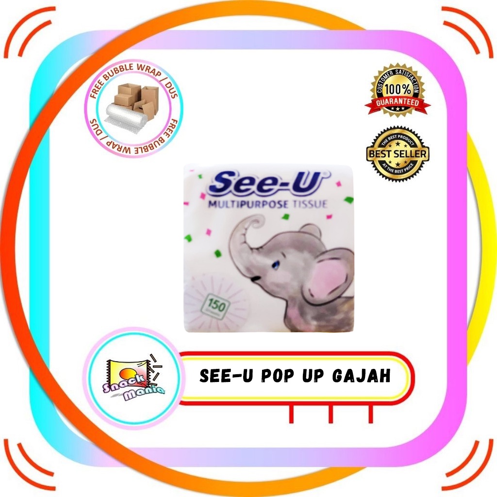 Jual SEE-U See U Tissue Pop Up Gajah 150 Sheets 1 ply multipurpose Tisu ...