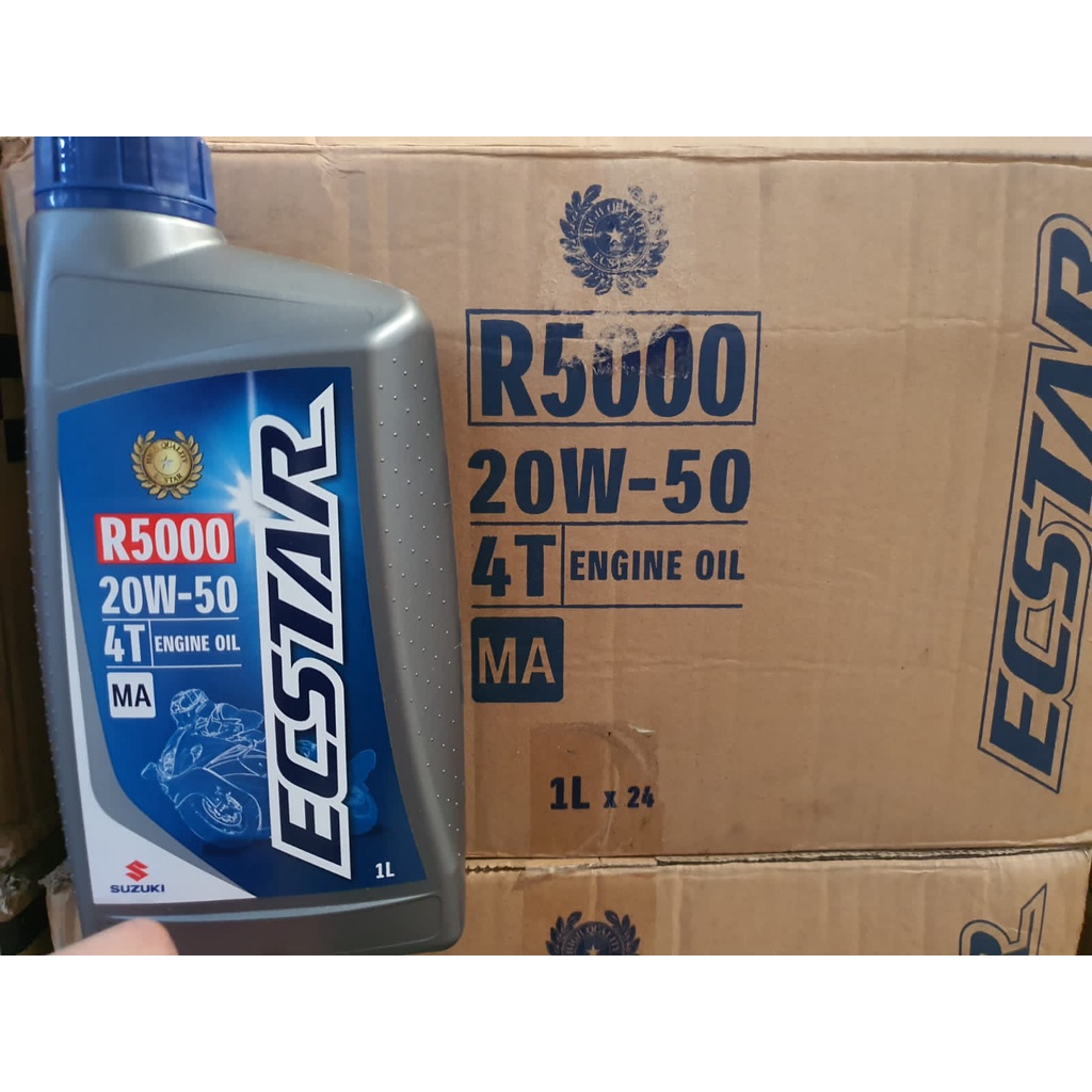 Jual OLI ECSTAR SUZUKI R5000 4T 20W-50 800 ML DAN 1 LITER | Shopee ...