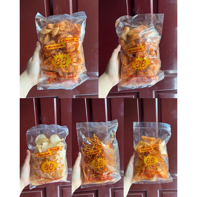 Jual KERIPIK GURIH 88 KERIPIK 88 KERIPIK CAP 88 SNACKY MEDAN UBI SPICY ...