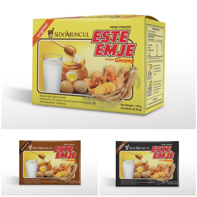 Jual STMJ Este Emje Dus 5's Sachet @ 30gr - Rasa Original, Kopi, Coklat ...