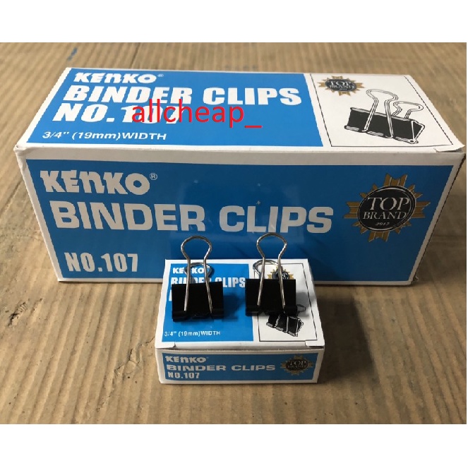 Jual BINDER CLIPS 107 PENJEPIT KERTAS NOTA BUKU 0.75INCH 19MM JOYKO ...