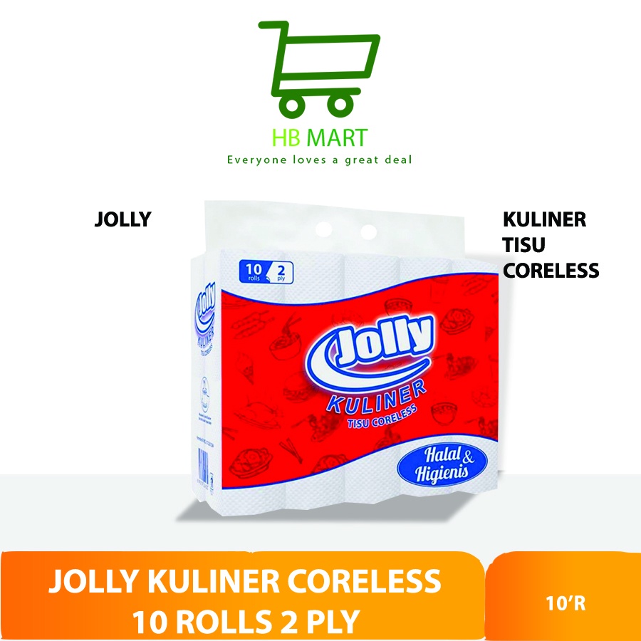 Jual Tissue Jolly Kuliner Coreless Embossed 10 Rolls 2 Ply | Shopee ...