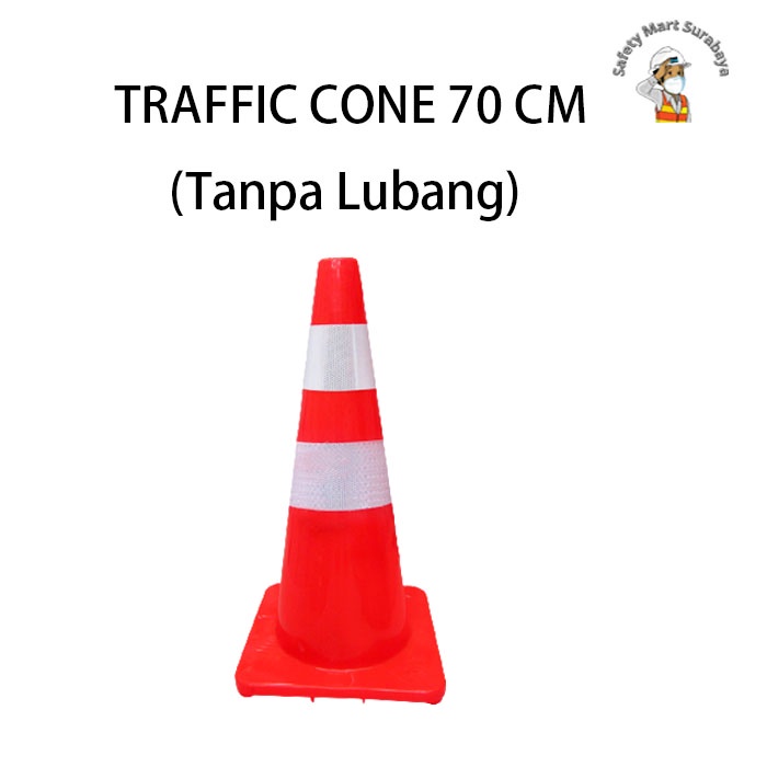 Jual Traffic Cone 70cm / Safety Cone Rubber 70cm / Kerucut Lalu Lintas | Shopee Indonesia