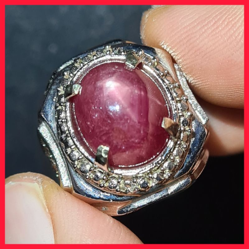 Jual Natural Star Ruby 9ct up Batu Mirah Bintang XA074 | Shopee Indonesia