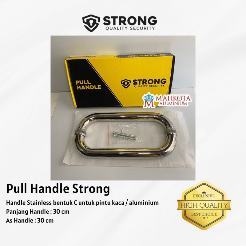 Jual Handle Pintu Aluminium Tarikan Gagang Pintu Kaca Stainless C 30 cm ...