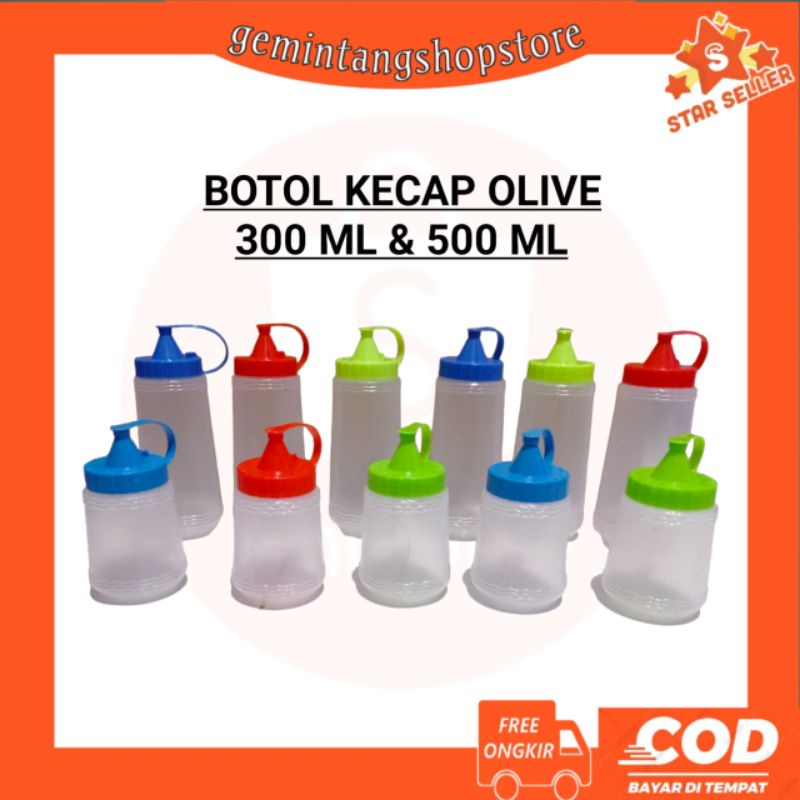 Jual Botol Kecap Saus MYPLAST OLIVE 300 ML dan 500 ML | Shopee Indonesia