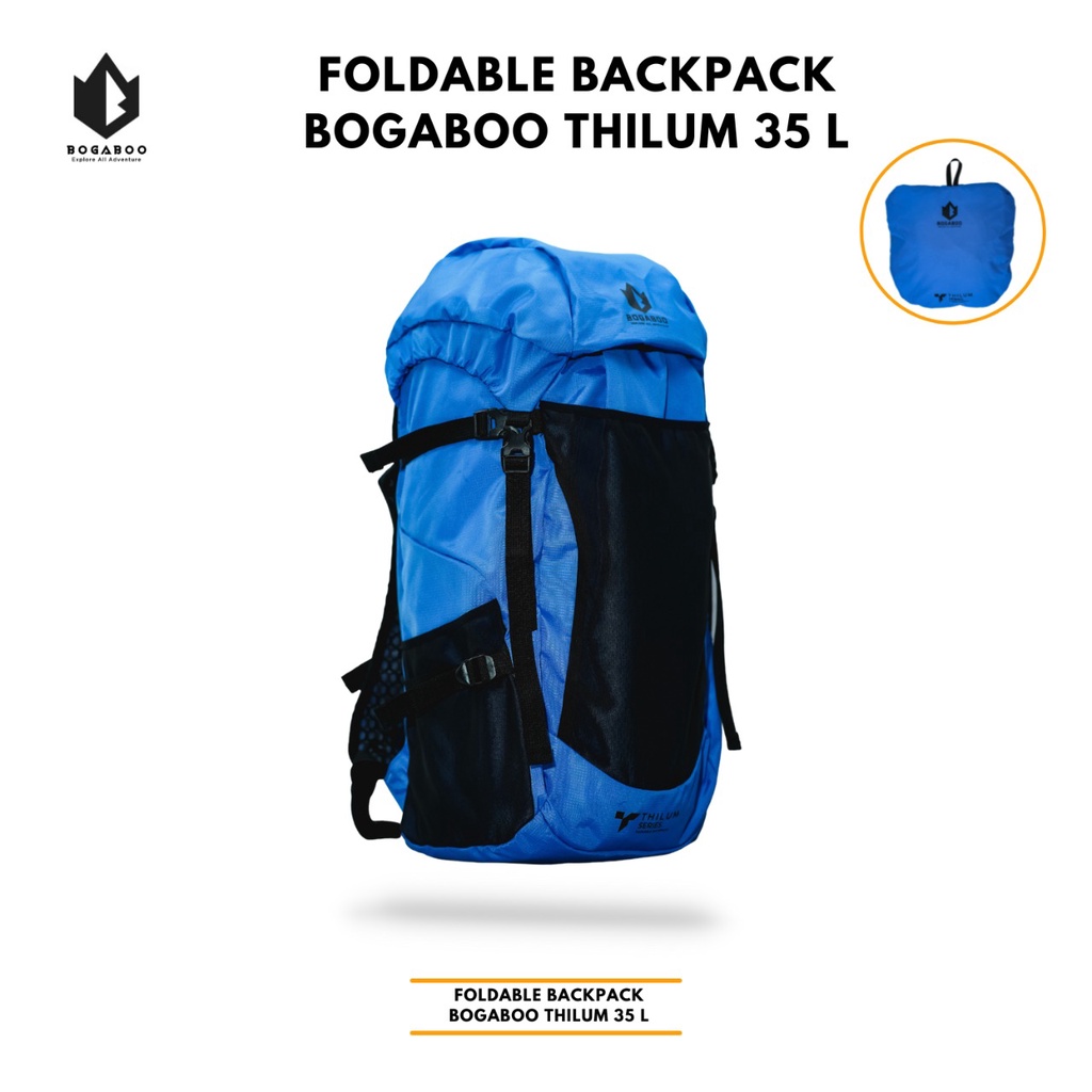 Jual FOLDABLE BACKPACK BOGABOO 35 LITER THILUM - TAS GUNUNG WATERPROOF - TAS SUMMIT - TAS ...