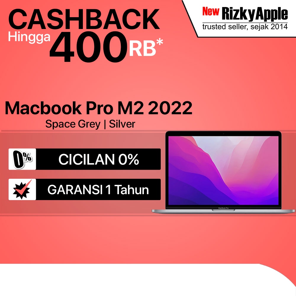 Jual 𝗔𝗽𝗽𝗹𝗲® Macbook Pro M2 Chip 2022 8 Core CPU/ 10 Core GPU/ 8GB/256GB | Shopee Indonesia