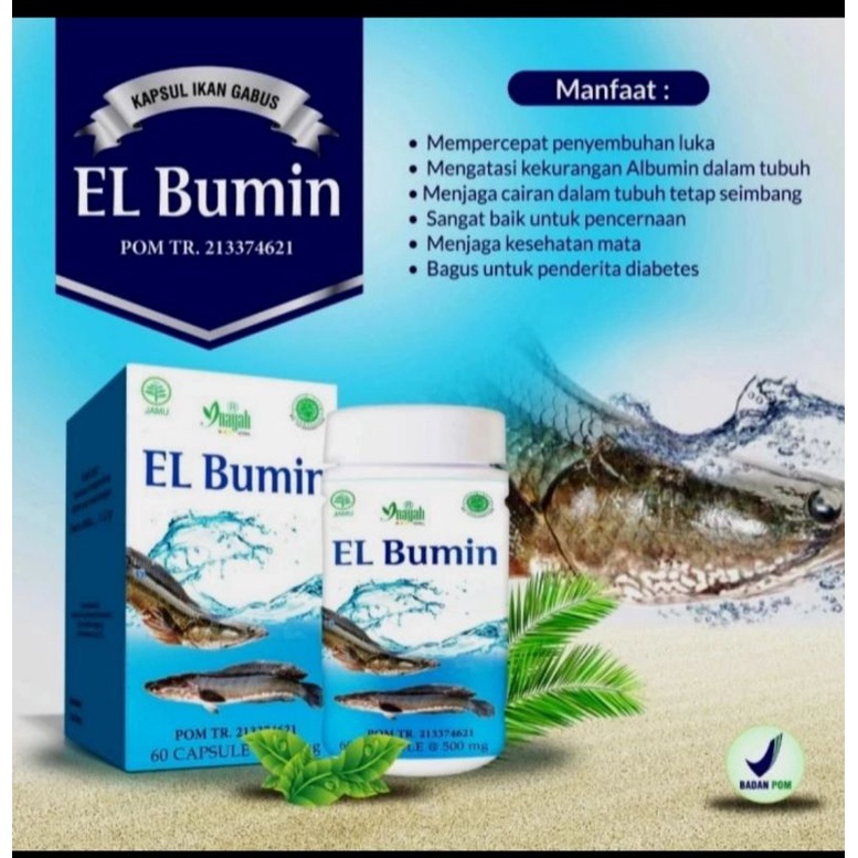 Jual Kapsul Ekstrak Ikan Gabus El Bumin 50 kapsul | Shopee Indonesia