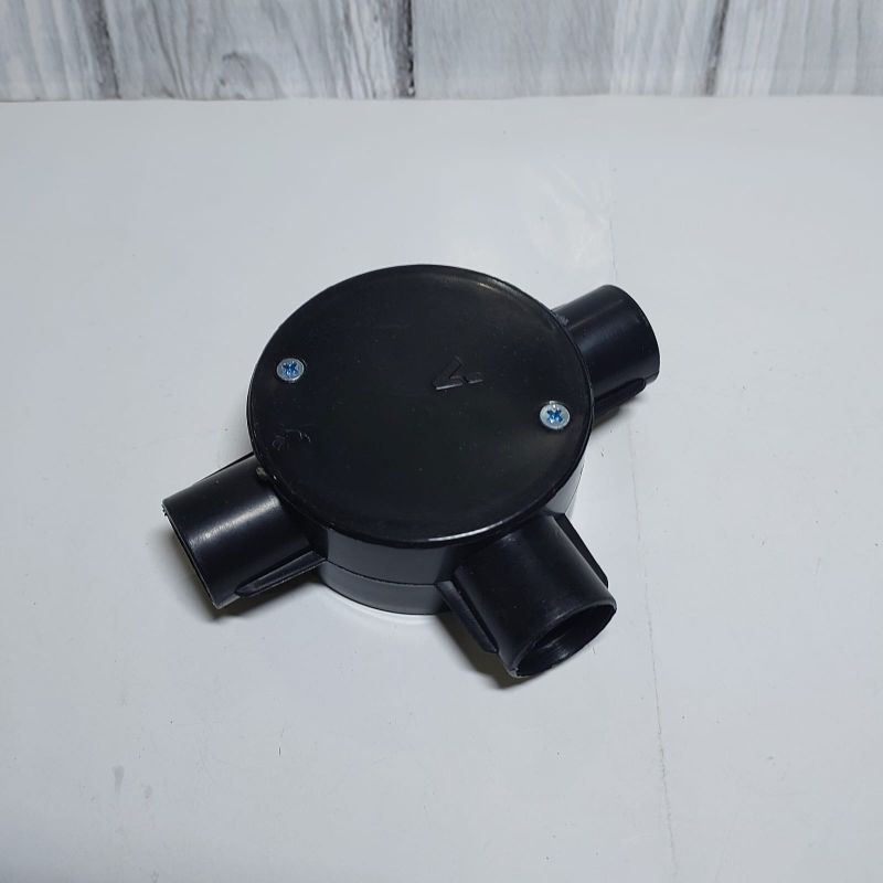 Jual Tdus T dus Pipa Listrik 20mm Cabang 3 Tedus T dos 20 mm - Hitam ...