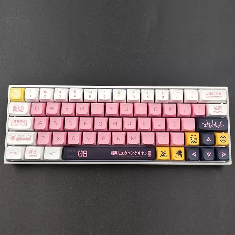 Jual Keycaps Evangelion Eva 08 - Mari Makinami Pbt XDA 134 keys pink keycap set | Shopee Indonesia